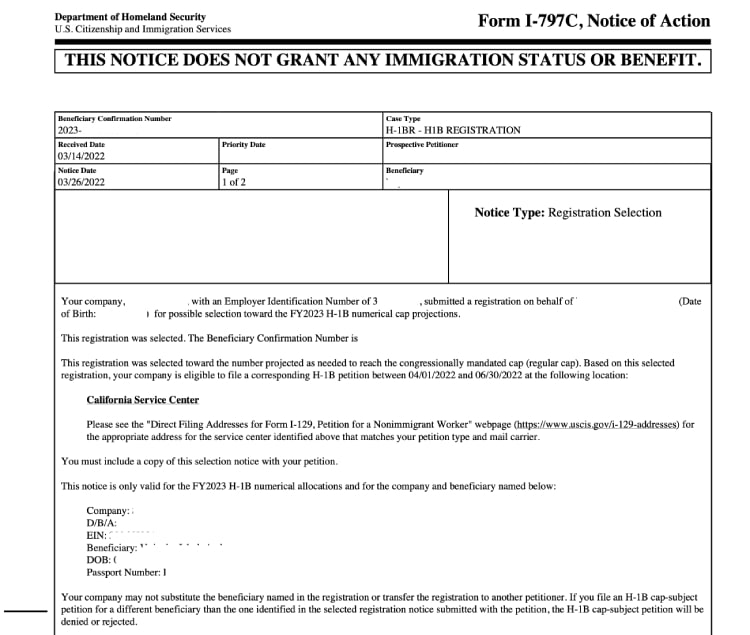 FY2023 H 1B Lottery What Comes After Selection 