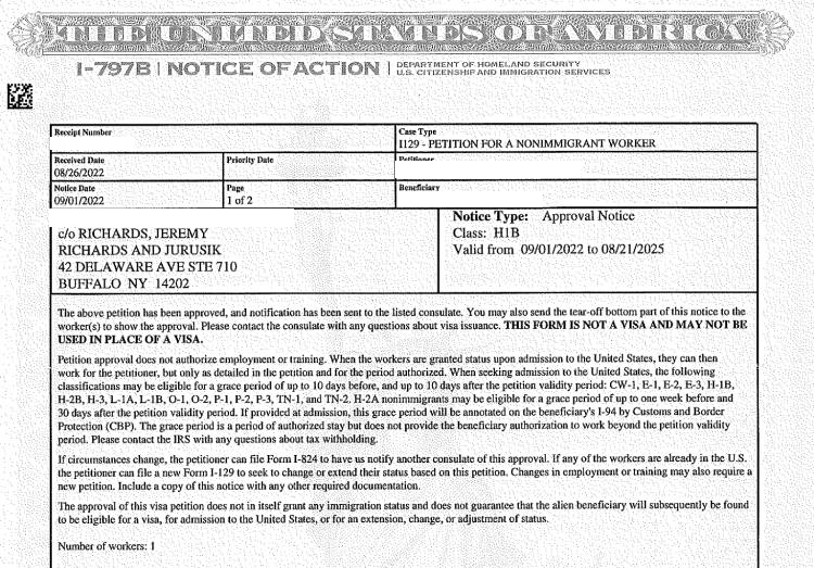 Successful H1B Visa Approval For Cardiac Perfusionist Following TN Visa Successful H1B Visa Approval For Cardiac Perfusionist Following TN Visa