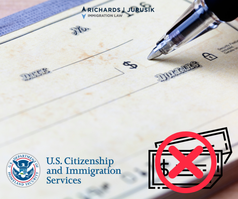 USCIS No Longer Accepts Checks or Money Orders
